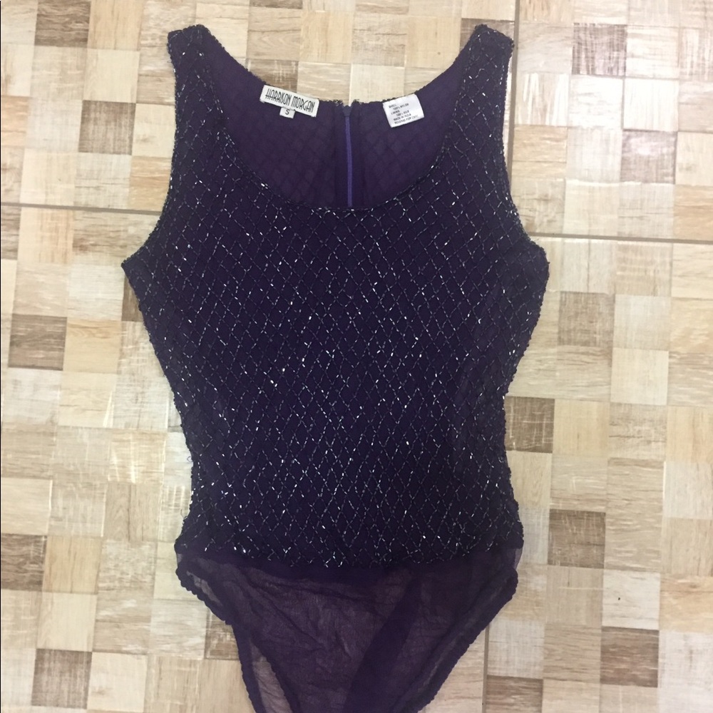 Harrison Morgan Fully Beaded Bodysuit - Gem